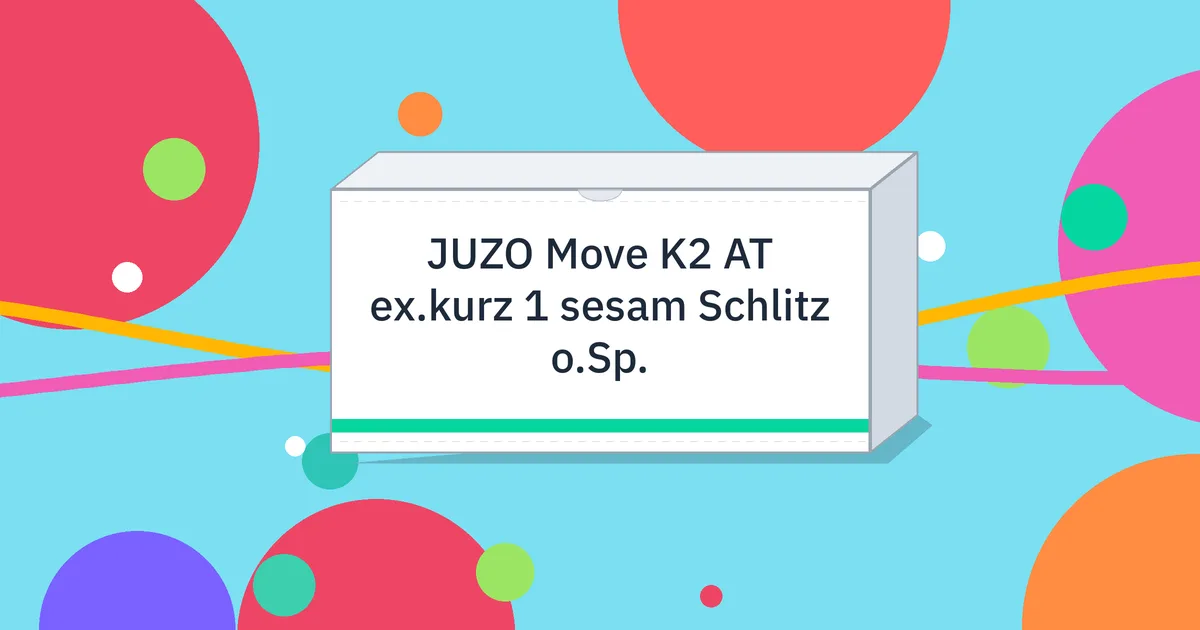 Symbolbild: Packung mit der Aufschrift JUZO Move K2 AT ex.kurz 1 sesam Schlitz o.Sp. (PZN 20673273) – Verfügbarkeit und Bezug in Apotheken in Frankfurt am Main