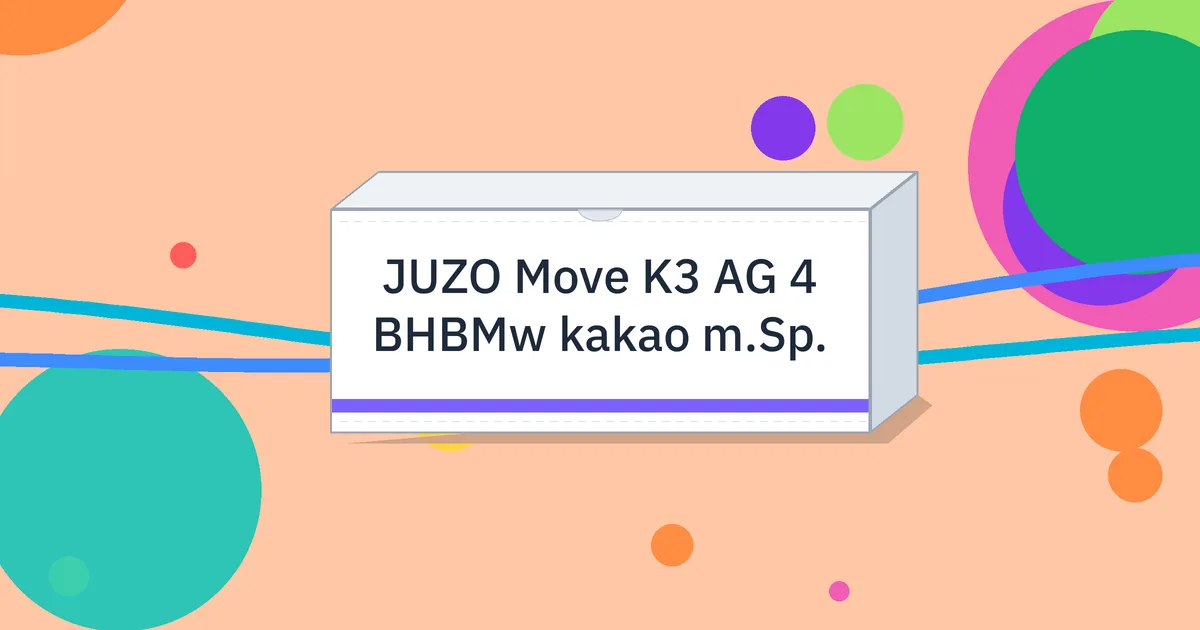Symbolbild: Packung mit der Aufschrift JUZO Move K3 AG 4 BHBMw kakao m.Sp. (PZN 18588241) – Verfügbarkeit und Bezug in Apotheken in Frankfurt am Main