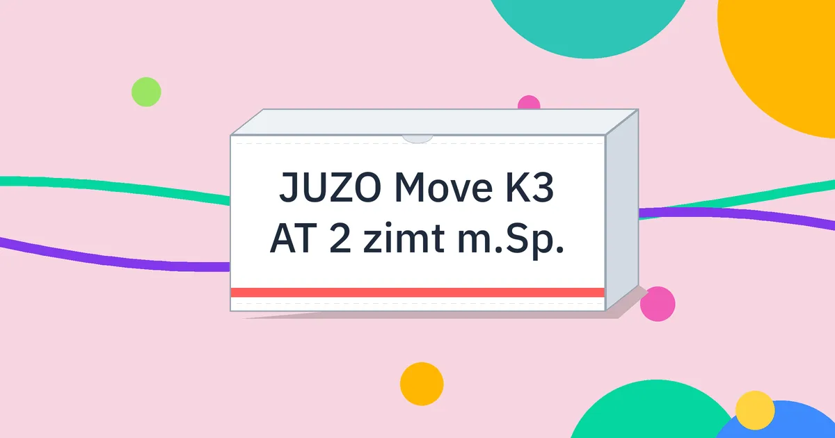 Symbolbild: Packung mit der Aufschrift JUZO Move K3 AT 2 zimt m.Sp. (PZN 20676863) – Verfügbarkeit und Bezug in Apotheken in Frankfurt am Main