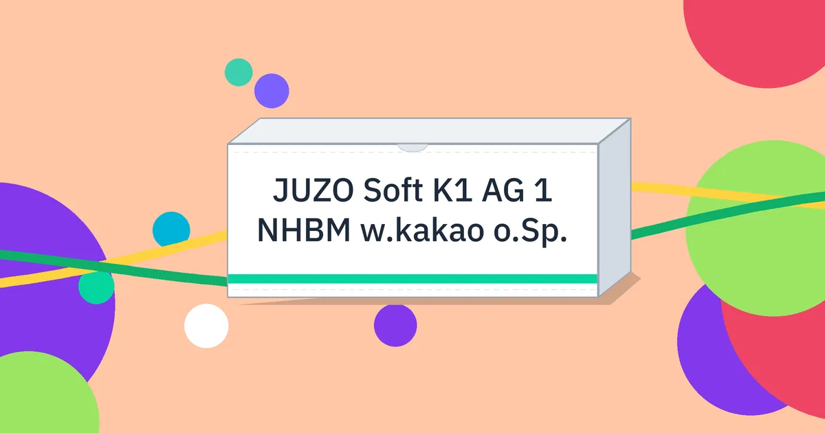 Symbolbild: Packung mit der Aufschrift JUZO Soft K1 AG 1 NHBM w.kakao o.Sp. (PZN 14995417) – Verfügbarkeit und Bezug in Apotheken in Frankfurt am Main