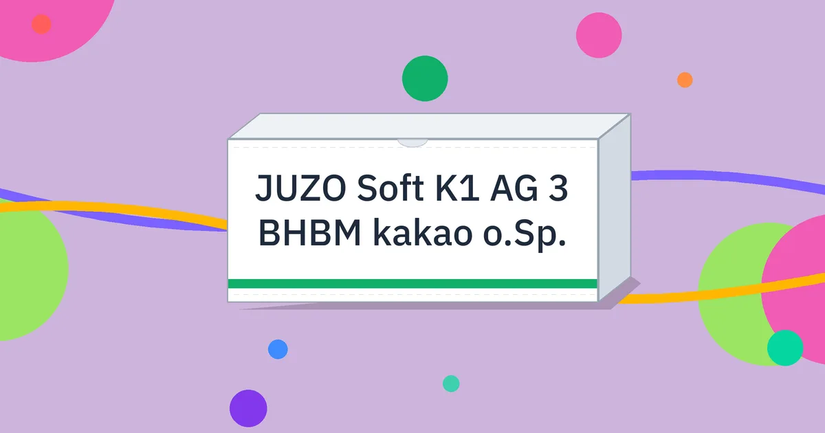 Symbolbild: Packung mit der Aufschrift JUZO Soft K1 AG 3 BHBM kakao o.Sp. (PZN 14857307) – Verfügbarkeit und Bezug in Apotheken in Frankfurt am Main