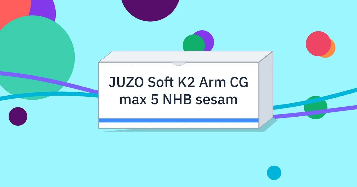 Symbolbild: Packung mit der Aufschrift JUZO Soft K2 Arm CG max 5 NHB sesam (PZN 15512668) – Verfügbarkeit und Bezug in Apotheken in Frankfurt am Main
