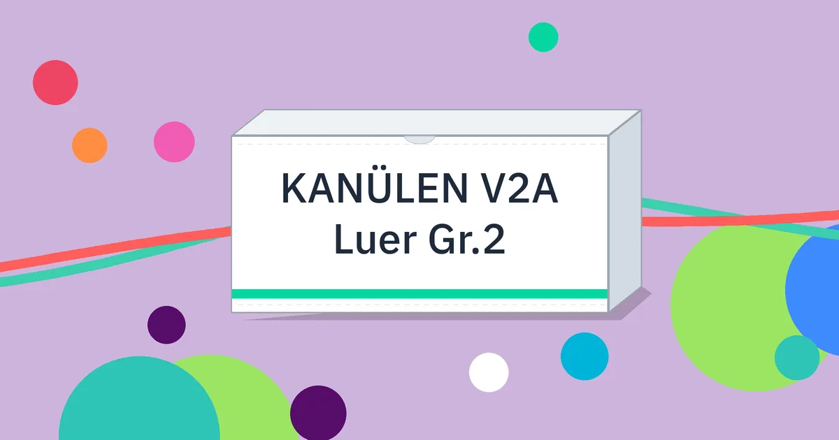 Symbolbild: Packung mit der Aufschrift KANÜLEN V2A Luer Gr.2 (PZN 02439504) – Verfügbarkeit und Bezug in Apotheken in Frankfurt am Main