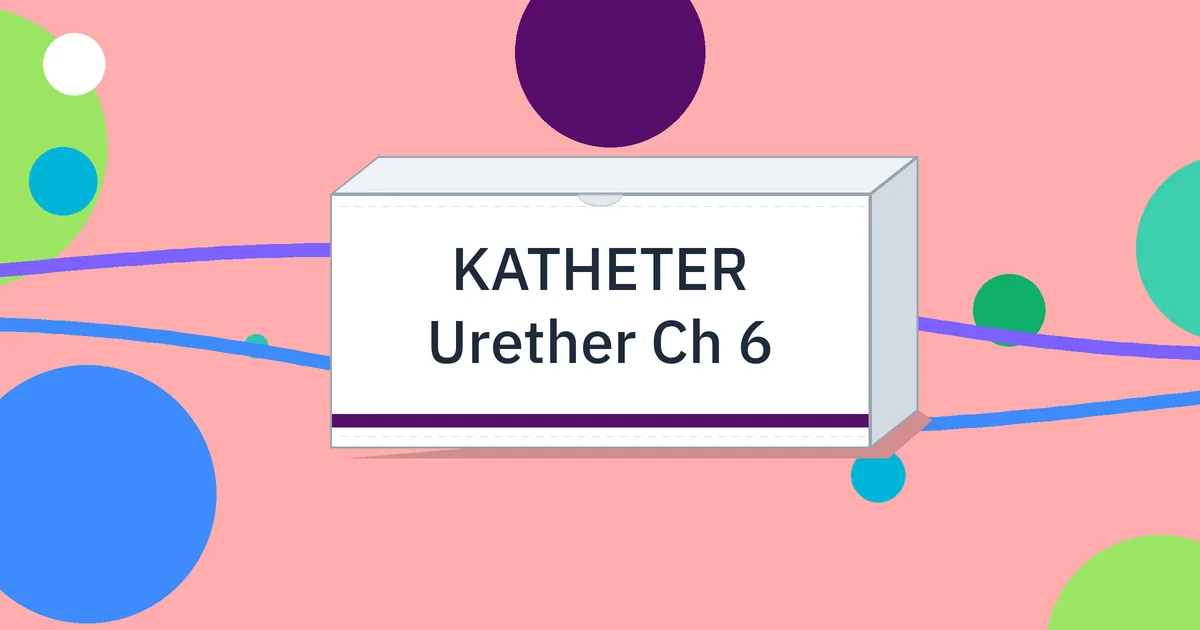Symbolbild: Packung mit der Aufschrift KATHETER Urether Ch 6 (PZN 02441636) – Verfügbarkeit und Bezug in Apotheken in Frankfurt am Main