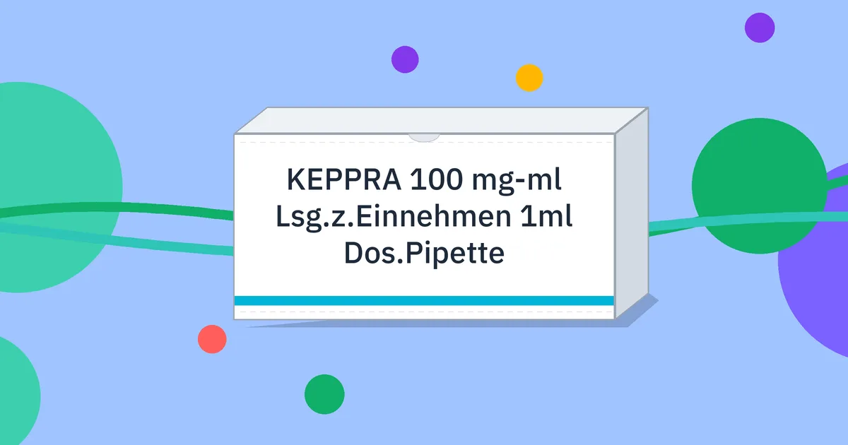 Symbolbild: Packung mit der Aufschrift KEPPRA 100 mg-ml Lsg.z.Einnehmen 1ml Dos.Pipette (PZN 10795176) – Verfügbarkeit und Bezug in Apotheken in Frankfurt am Main