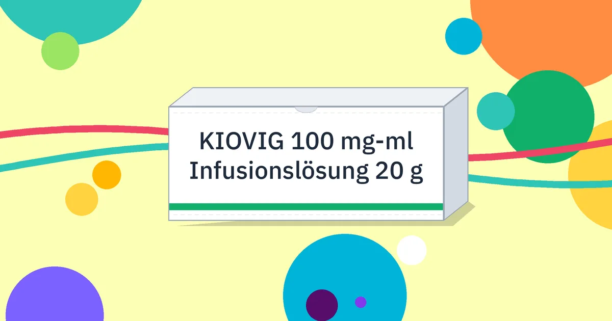 Symbolbild: Packung mit der Aufschrift KIOVIG 100 mg-ml Infusionslösung 20 g (PZN 08446066) – Verfügbarkeit und Bezug in Apotheken in Frankfurt am Main