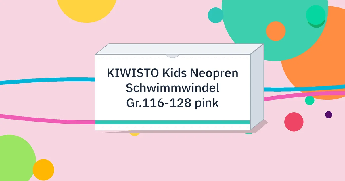 Symbolbild: Packung mit der Aufschrift KIWISTO Kids Neopren Schwimmwindel Gr.116-128 pink (PZN 13986675) – Verfügbarkeit und Bezug in Apotheken in Frankfurt am Main