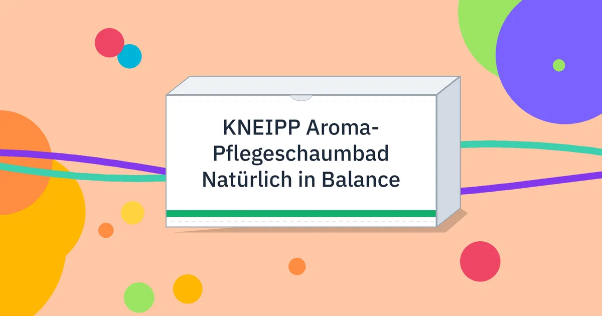 Symbolbild: Packung mit der Aufschrift KNEIPP Aroma-Pflegeschaumbad Natürlich in Balance (PZN 18723555) – Verfügbarkeit und Bezug in Apotheken in Frankfurt am Main