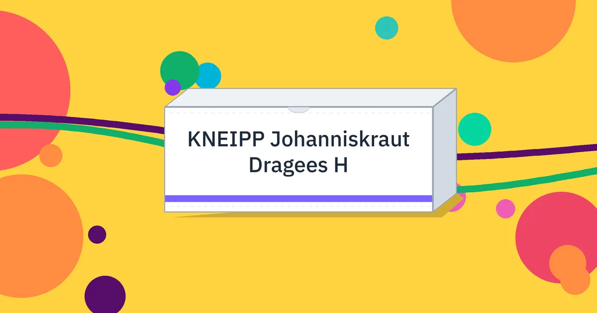 Symbolbild: Packung mit der Aufschrift KNEIPP Johanniskraut Dragees H (PZN 19126235) – Verfügbarkeit und Bezug in Apotheken in Frankfurt am Main