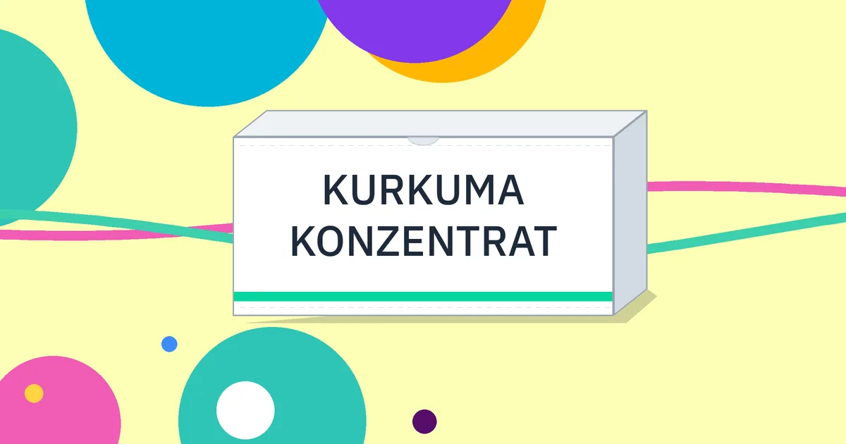 Symbolbild: Packung mit der Aufschrift KURKUMA KONZENTRAT (PZN 15247835) – Verfügbarkeit und Bezug in Apotheken in Frankfurt am Main