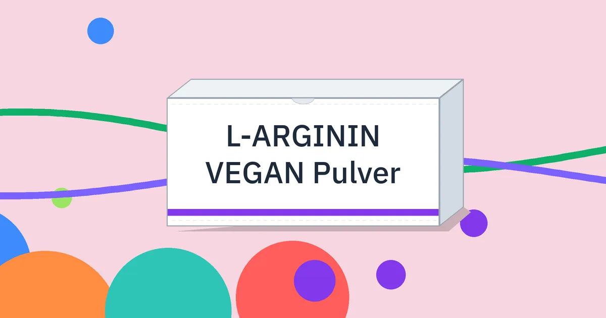 Symbolbild: Packung mit der Aufschrift L-ARGININ VEGAN Pulver (PZN 12458589) – Verfügbarkeit und Bezug in Apotheken in Frankfurt am Main