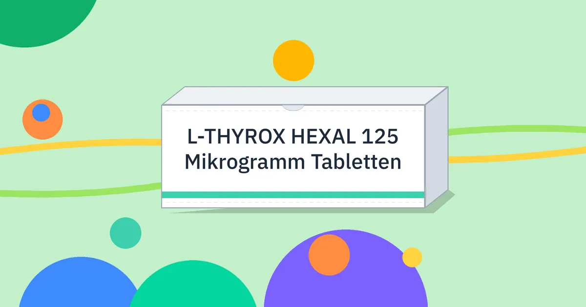 Symbolbild: Packung mit der Aufschrift L-THYROX HEXAL 125 Mikrogramm Tabletten (PZN 00811767) – Verfügbarkeit und Bezug in Apotheken in Frankfurt am Main