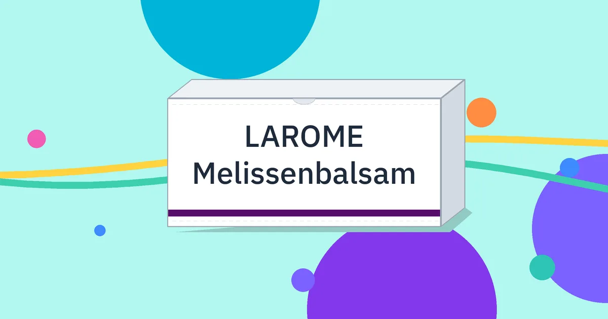 Symbolbild: Packung mit der Aufschrift LAROME Melissenbalsam (PZN 01308183) – Verfügbarkeit und Bezug in Apotheken in Frankfurt am Main