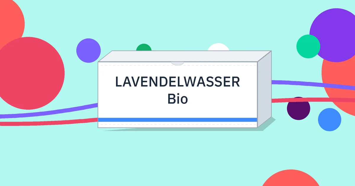 Symbolbild: Packung mit der Aufschrift LAVENDELWASSER Bio (PZN 18786024) – Verfügbarkeit und Bezug in Apotheken in Frankfurt am Main