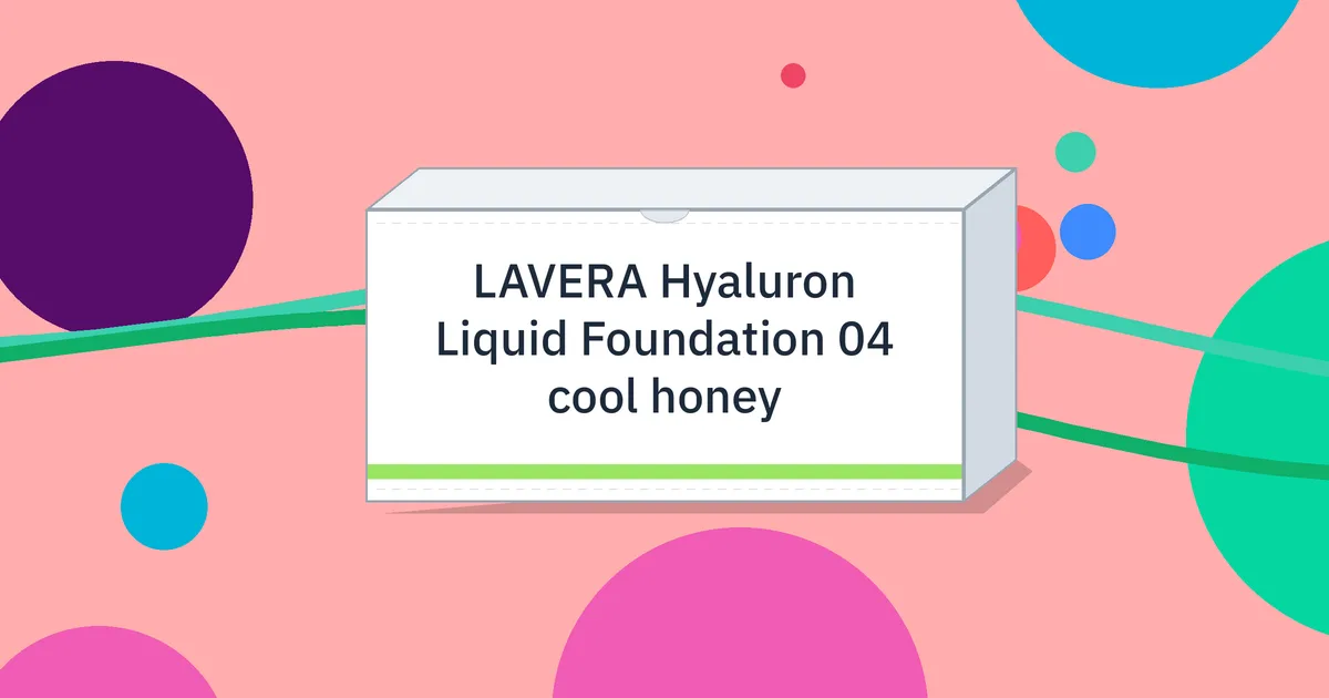 Symbolbild: Packung mit der Aufschrift LAVERA Hyaluron Liquid Foundation 04 cool honey (PZN 16929117) – Verfügbarkeit und Bezug in Apotheken in Frankfurt am Main