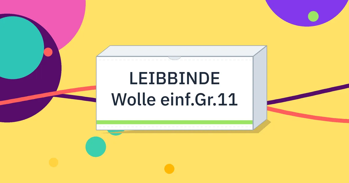 Symbolbild: Packung mit der Aufschrift LEIBBINDE Wolle einf.Gr.11 (PZN 02009028) – Verfügbarkeit und Bezug in Apotheken in Frankfurt am Main