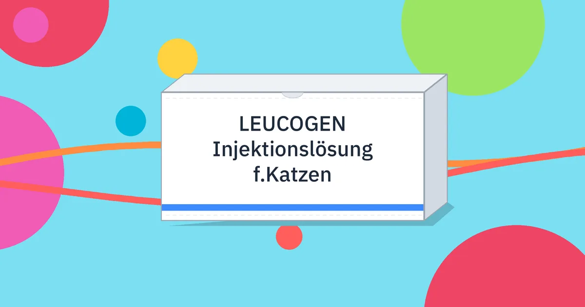 Symbolbild: Packung mit der Aufschrift LEUCOGEN Injektionslösung f.Katzen (PZN 01656286) – Verfügbarkeit und Bezug in Apotheken in Frankfurt am Main