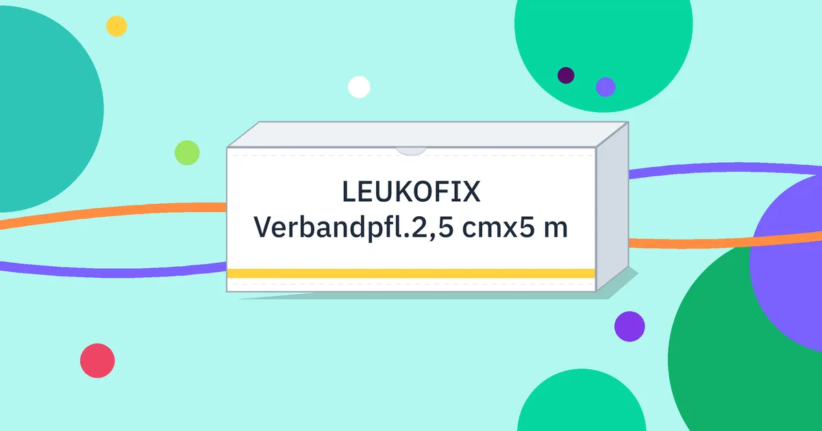 Symbolbild: Packung mit der Aufschrift LEUKOFIX Verbandpfl.2,5 cmx5 m (PZN 19299390) – Verfügbarkeit und Bezug in Apotheken in Frankfurt am Main