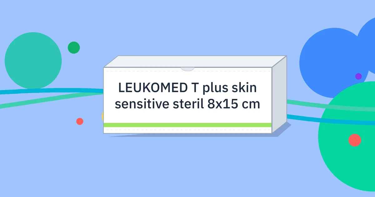 Symbolbild: Packung mit der Aufschrift LEUKOMED T plus skin sensitive steril 8x15 cm (PZN 18730124) – Verfügbarkeit und Bezug in Apotheken in Frankfurt am Main