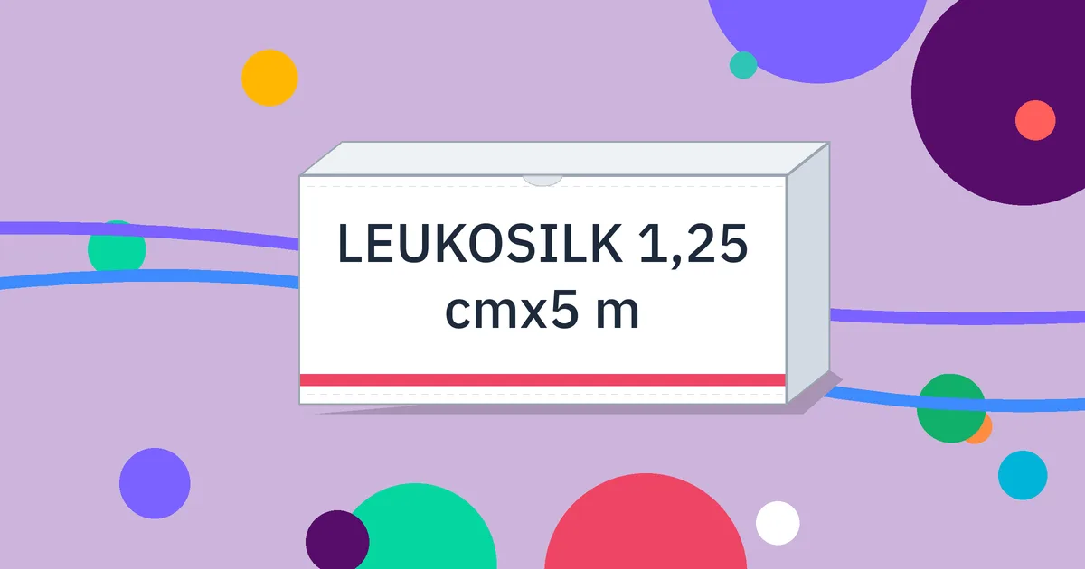 Symbolbild: Packung mit der Aufschrift LEUKOSILK 1,25 cmx5 m (PZN 16848904) – Verfügbarkeit und Bezug in Apotheken in Frankfurt am Main
