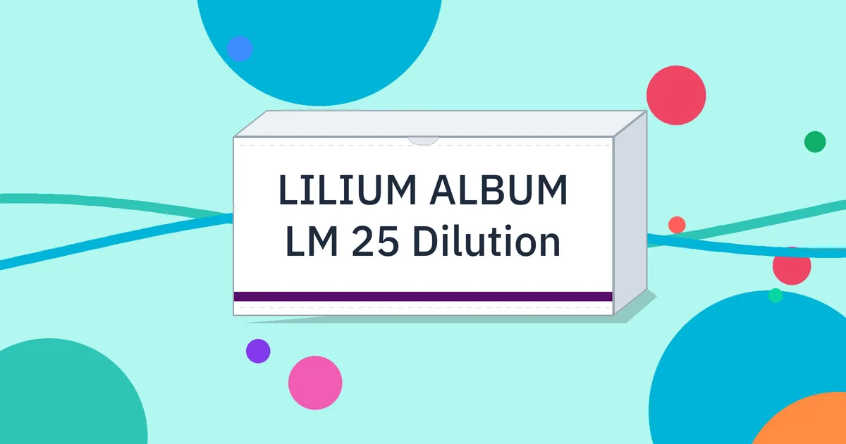 Symbolbild: Packung mit der Aufschrift LILIUM ALBUM LM 25 Dilution (PZN 12930810) – Verfügbarkeit und Bezug in Apotheken in Frankfurt am Main