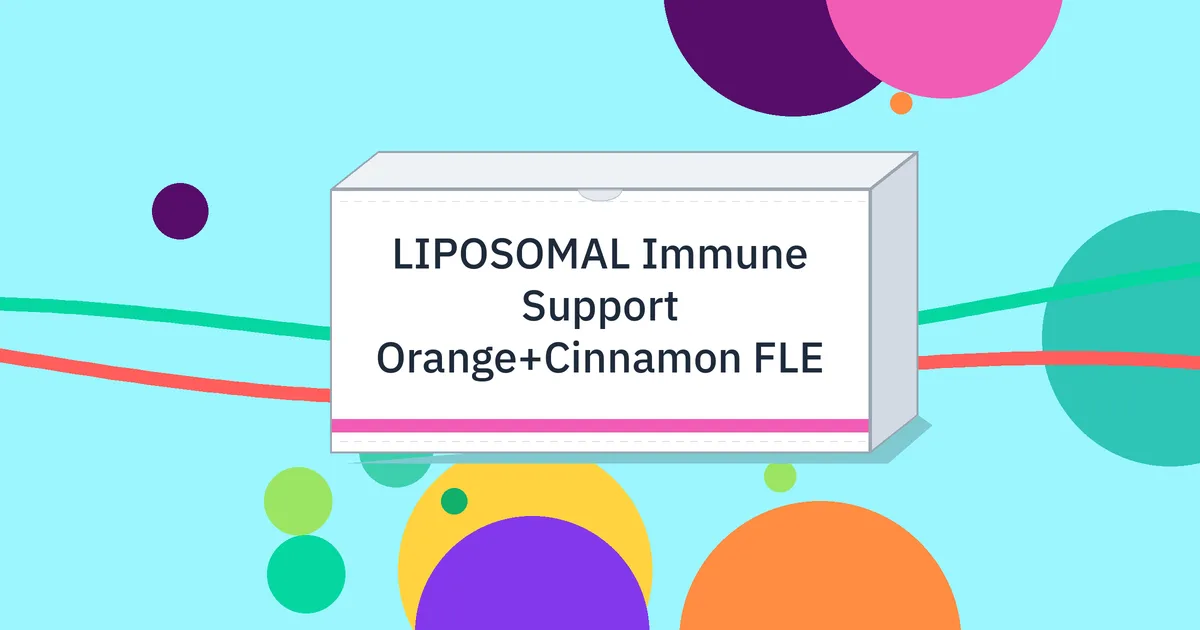 Symbolbild: Packung mit der Aufschrift LIPOSOMAL Immune Support Orange+Cinnamon FLE (PZN 19407201) – Verfügbarkeit und Bezug in Apotheken in Frankfurt am Main