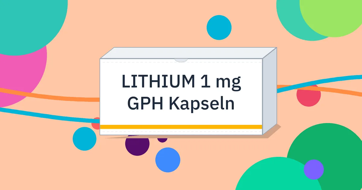 Symbolbild: Packung mit der Aufschrift LITHIUM 1 mg GPH Kapseln (PZN 19540549) – Verfügbarkeit und Bezug in Apotheken in Frankfurt am Main