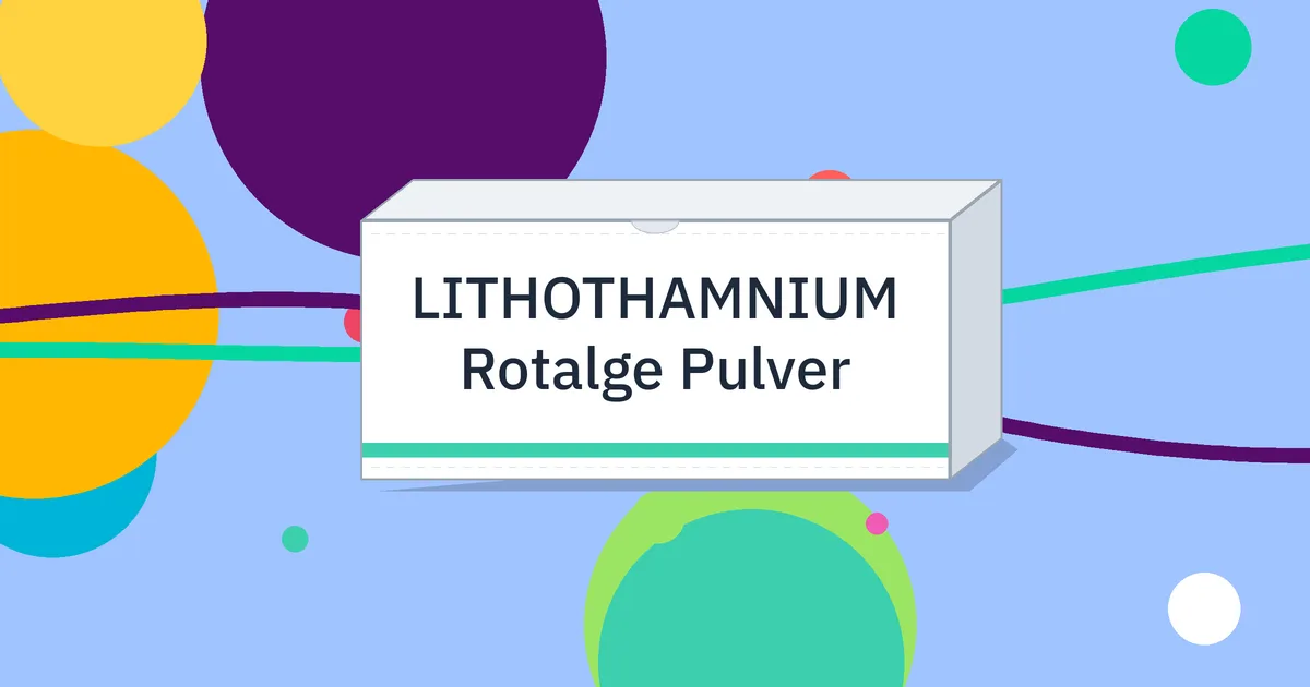 Symbolbild: Packung mit der Aufschrift LITHOTHAMNIUM Rotalge Pulver (PZN 00649367) – Verfügbarkeit und Bezug in Apotheken in Frankfurt am Main
