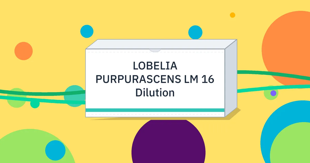 Symbolbild: Packung mit der Aufschrift LOBELIA PURPURASCENS LM 16 Dilution (PZN 13534341) – Verfügbarkeit und Bezug in Apotheken in Frankfurt am Main