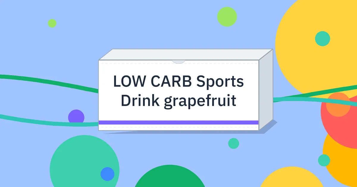 Symbolbild: Packung mit der Aufschrift LOW CARB Sports Drink grapefruit (PZN 07678366) – Verfügbarkeit und Bezug in Apotheken in Frankfurt am Main