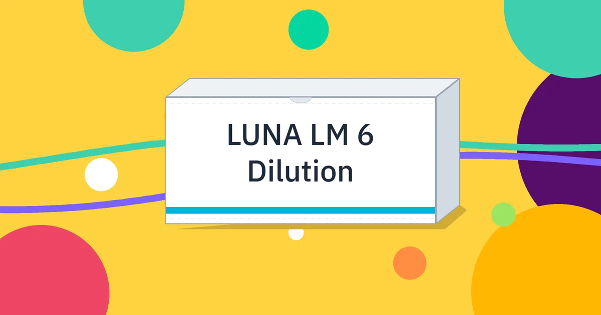 Symbolbild: Packung mit der Aufschrift LUNA LM 6 Dilution (PZN 12933814) – Verfügbarkeit und Bezug in Apotheken in Frankfurt am Main