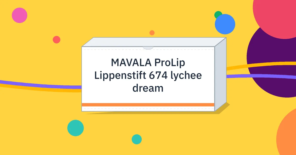 Symbolbild: Packung mit der Aufschrift MAVALA ProLip Lippenstift 674 lychee dream (PZN 17817337) – Verfügbarkeit und Bezug in Apotheken in Frankfurt am Main