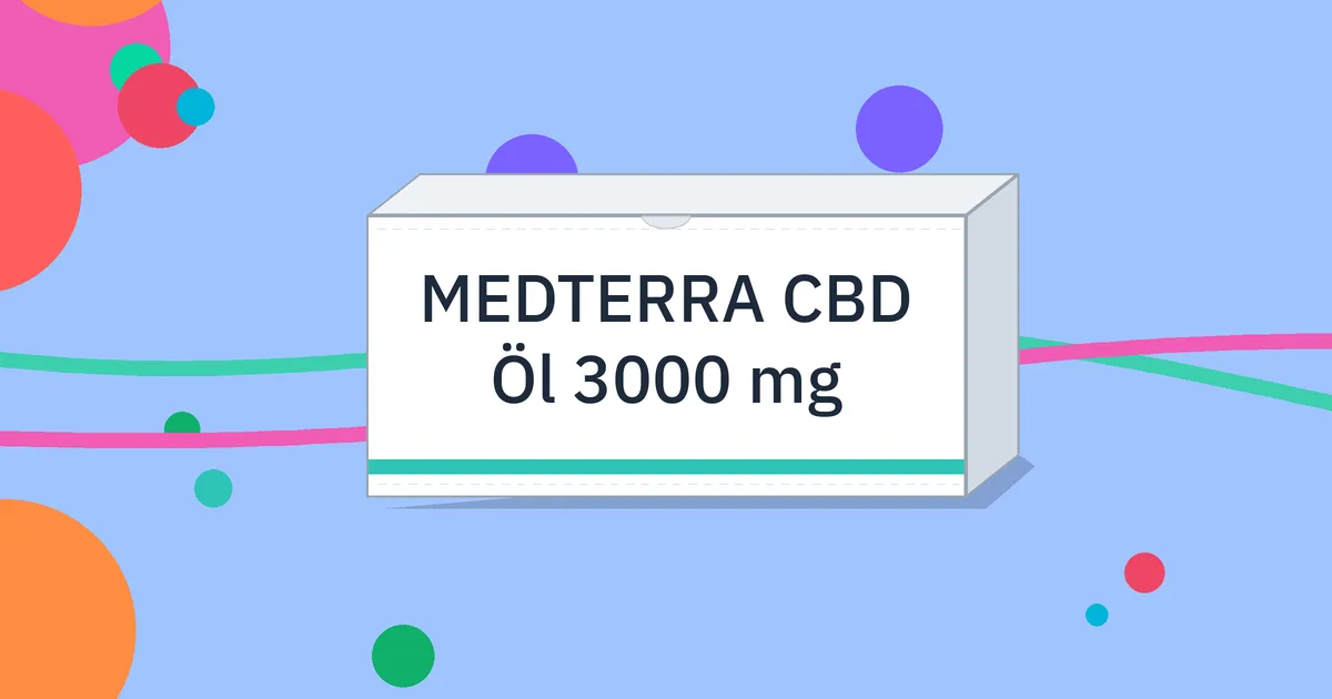 Symbolbild: Packung mit der Aufschrift MEDTERRA CBD Öl 3000 mg (PZN 16879394) – Verfügbarkeit und Bezug in Apotheken in Frankfurt am Main
