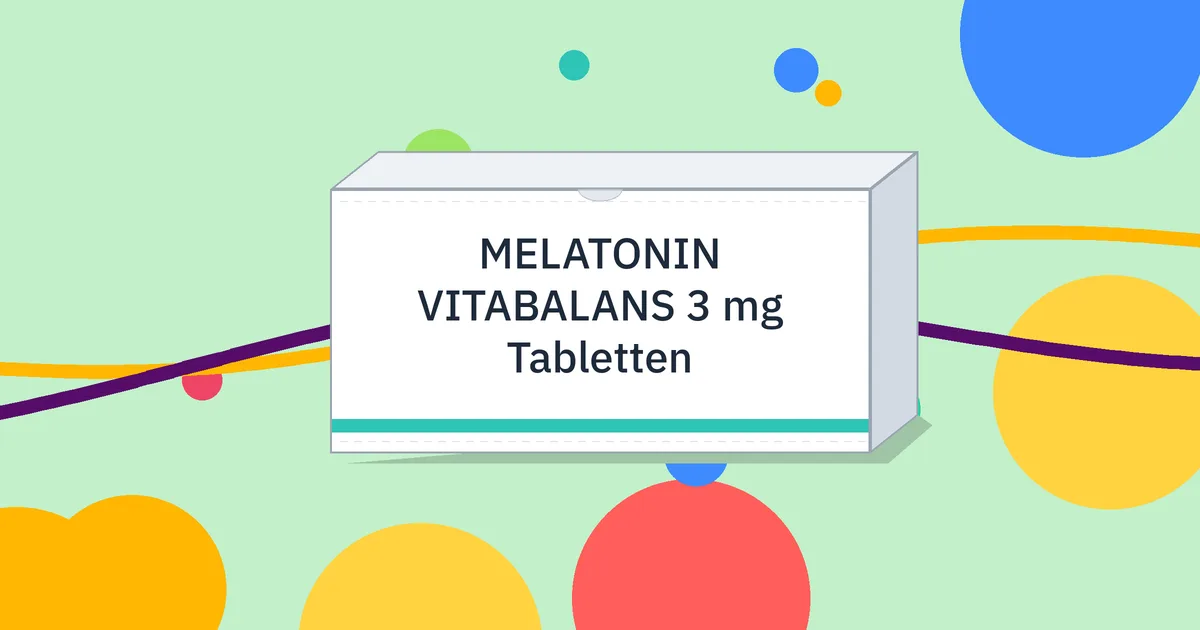 Symbolbild: Packung mit der Aufschrift MELATONIN VITABALANS 3 mg Tabletten (PZN 17313252) – Verfügbarkeit und Bezug in Apotheken in Frankfurt am Main