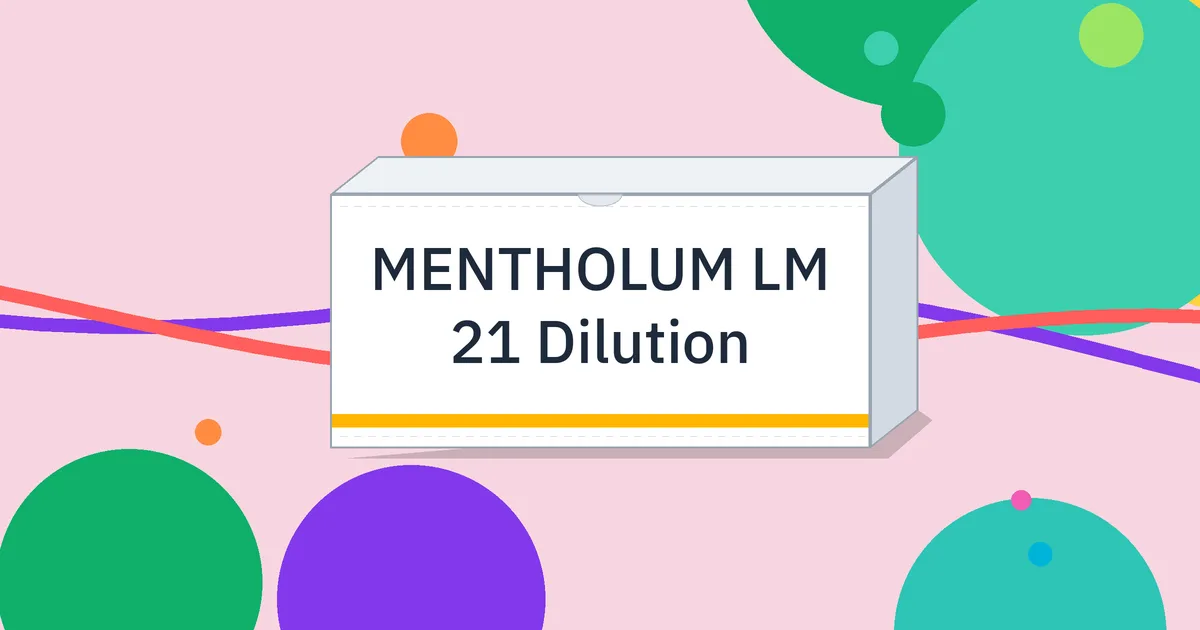Symbolbild: Packung mit der Aufschrift MENTHOLUM LM 21 Dilution (PZN 13604780) – Verfügbarkeit und Bezug in Apotheken in Frankfurt am Main