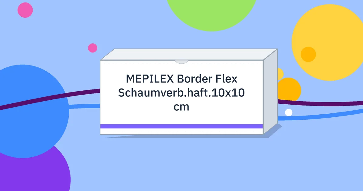 Symbolbild: Packung mit der Aufschrift MEPILEX Border Flex Schaumverb.haft.10x10 cm (PZN 18390378) – Verfügbarkeit und Bezug in Apotheken in Frankfurt am Main
