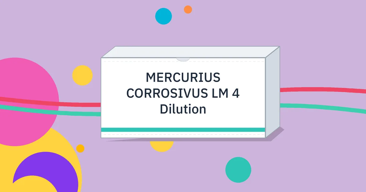 Symbolbild: Packung mit der Aufschrift MERCURIUS CORROSIVUS LM 4 Dilution (PZN 12949867) – Verfügbarkeit und Bezug in Apotheken in Frankfurt am Main