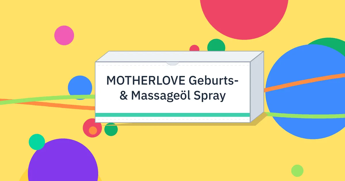 Symbolbild: Packung mit der Aufschrift MOTHERLOVE Geburts- & Massageöl Spray (PZN 17374093) – Verfügbarkeit und Bezug in Apotheken in Frankfurt am Main