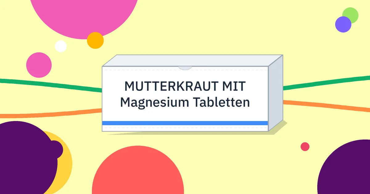 Symbolbild: Packung mit der Aufschrift MUTTERKRAUT MIT Magnesium Tabletten (PZN 19846314) – Verfügbarkeit und Bezug in Apotheken in Frankfurt am Main