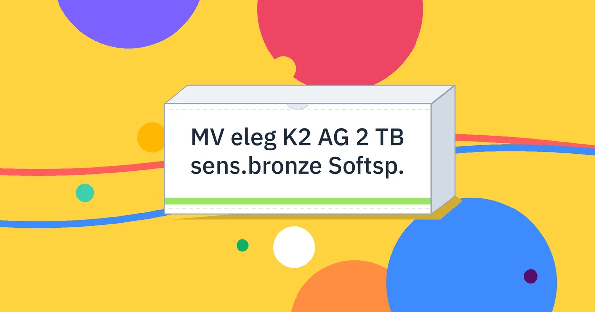 Symbolbild: Packung mit der Aufschrift MV eleg K2 AG 2 TB sens.bronze Softsp. (PZN 14718936) – Verfügbarkeit und Bezug in Apotheken in Frankfurt am Main