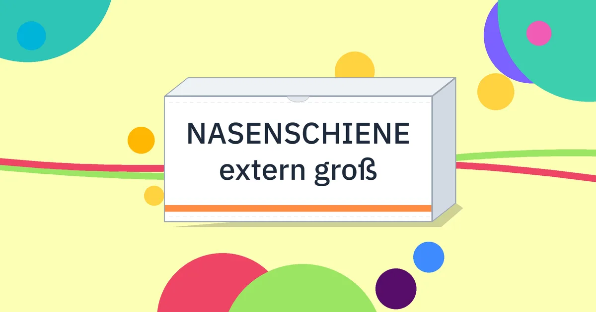 Symbolbild: Packung mit der Aufschrift NASENSCHIENE extern groß (PZN 05524392) – Verfügbarkeit und Bezug in Apotheken in Frankfurt am Main