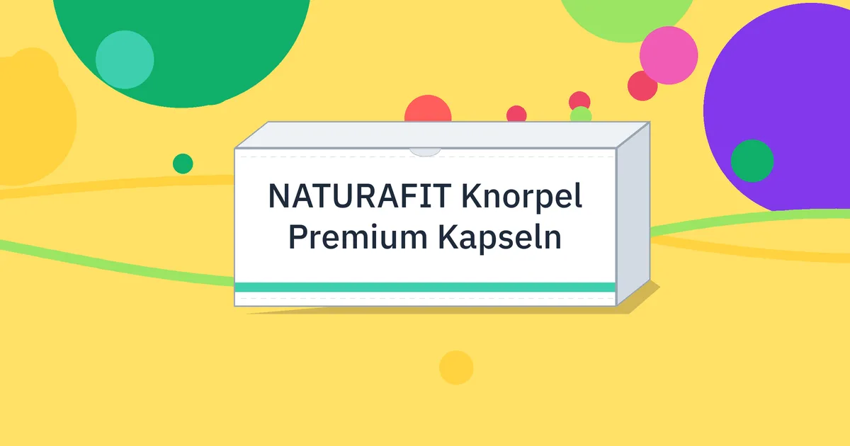 Symbolbild: Packung mit der Aufschrift NATURAFIT Knorpel Premium Kapseln (PZN 18501317) – Verfügbarkeit und Bezug in Apotheken in Frankfurt am Main