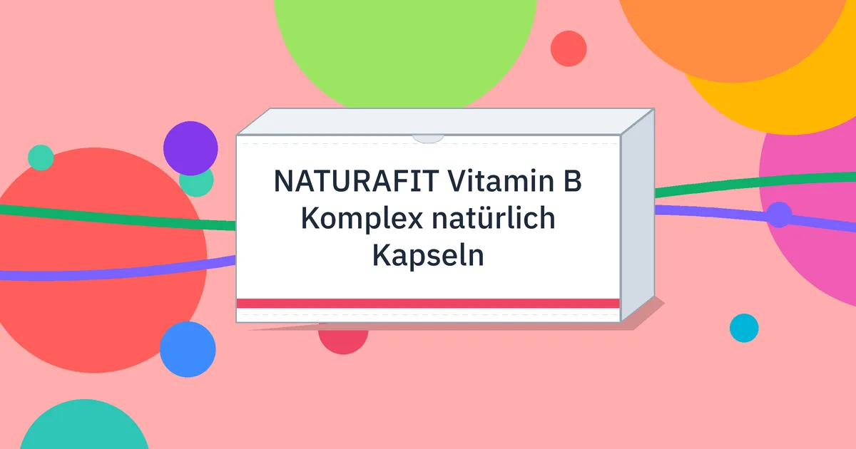 Symbolbild: Packung mit der Aufschrift NATURAFIT Vitamin B Komplex natürlich Kapseln (PZN 00507466) – Verfügbarkeit und Bezug in Apotheken in Frankfurt am Main