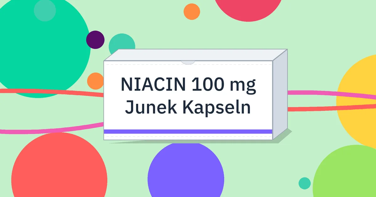 Symbolbild: Packung mit der Aufschrift NIACIN 100 mg Junek Kapseln (PZN 04367252) – Verfügbarkeit und Bezug in Apotheken in Frankfurt am Main