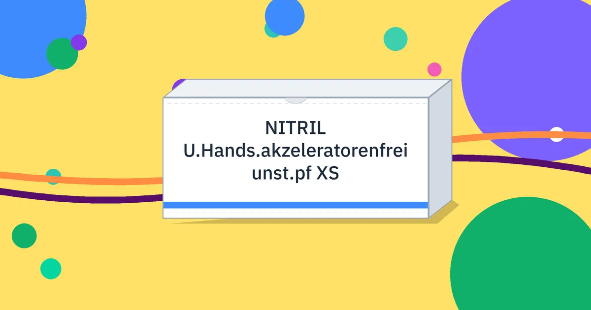 Symbolbild: Packung mit der Aufschrift NITRIL U.Hands.akzeleratorenfrei unst.pf XS (PZN 11267031) – Verfügbarkeit und Bezug in Apotheken in Frankfurt am Main