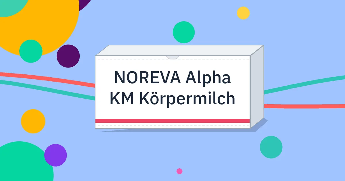 Symbolbild: Packung mit der Aufschrift NOREVA Alpha KM Körpermilch (PZN 00498885) – Verfügbarkeit und Bezug in Apotheken in Frankfurt am Main