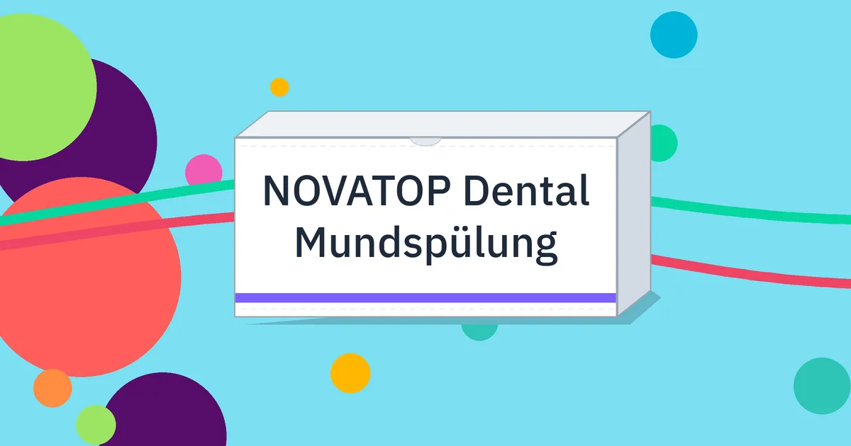Symbolbild: Packung mit der Aufschrift NOVATOP Dental Mundspülung (PZN 06091736) – Verfügbarkeit und Bezug in Apotheken in Frankfurt am Main