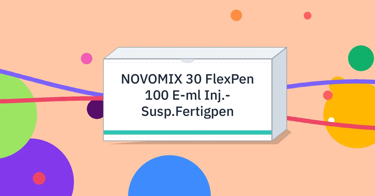Symbolbild: Packung mit der Aufschrift NOVOMIX 30 FlexPen 100 E-ml Inj.-Susp.Fertigpen (PZN 02532600) – Verfügbarkeit und Bezug in Apotheken in Frankfurt am Main