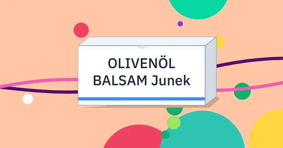 Symbolbild: Packung mit der Aufschrift OLIVENÖL BALSAM Junek (PZN 18604046) – Verfügbarkeit und Bezug in Apotheken in Frankfurt am Main