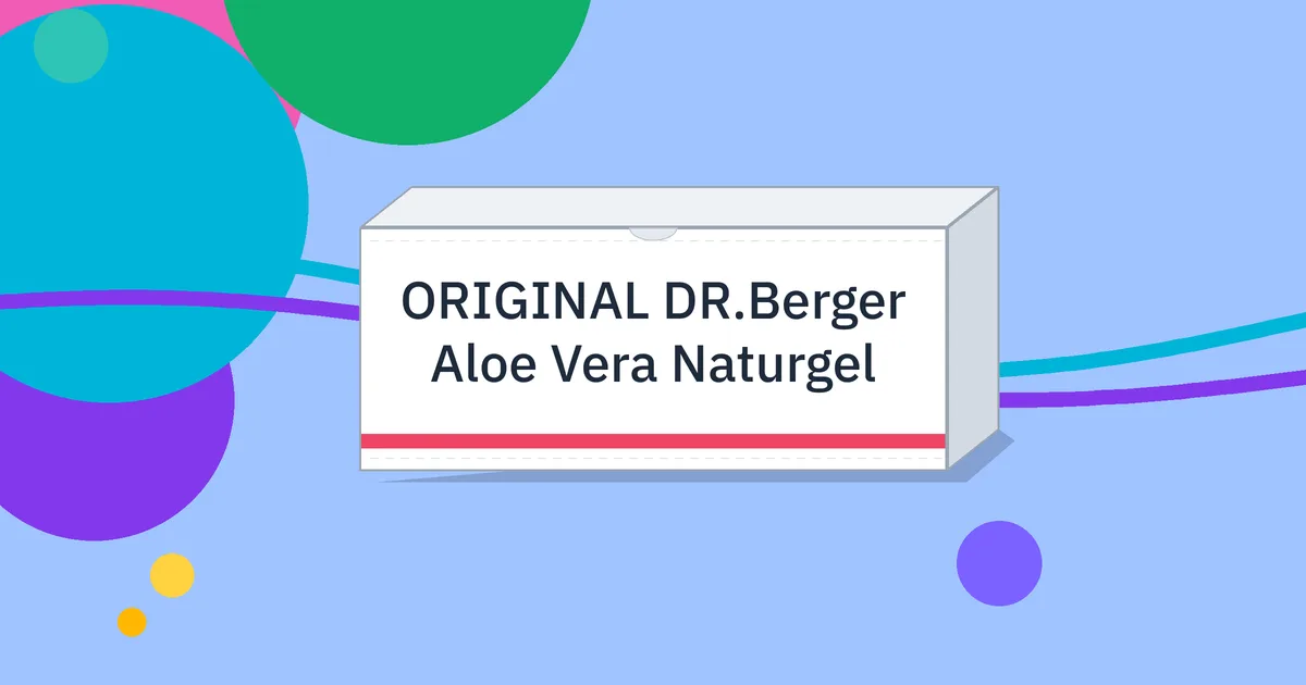 Symbolbild: Packung mit der Aufschrift ORIGINAL DR.Berger Aloe Vera Naturgel (PZN 13574257) – Verfügbarkeit und Bezug in Apotheken in Frankfurt am Main